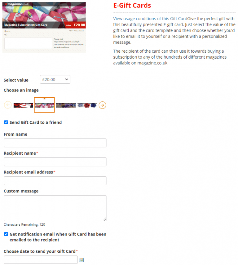 Magazine Subscription Gift Cards - Compare Magazine Gift Vouchers